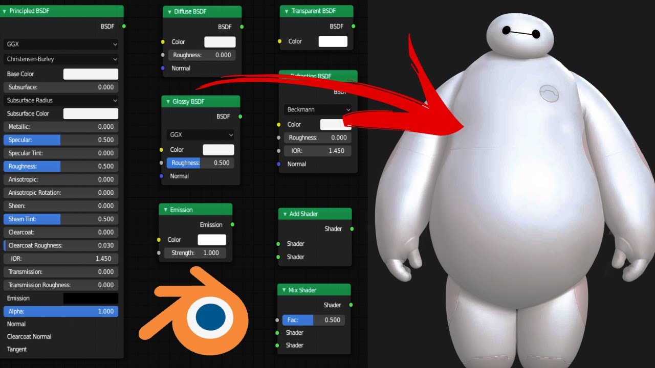 04 Disney Character Modeling in blender | Shading And Material - YouTube