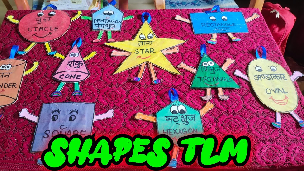 Shapes TLM/ TLM on shapes for primary classes/ Maths TLM / आकृतियाँ ...