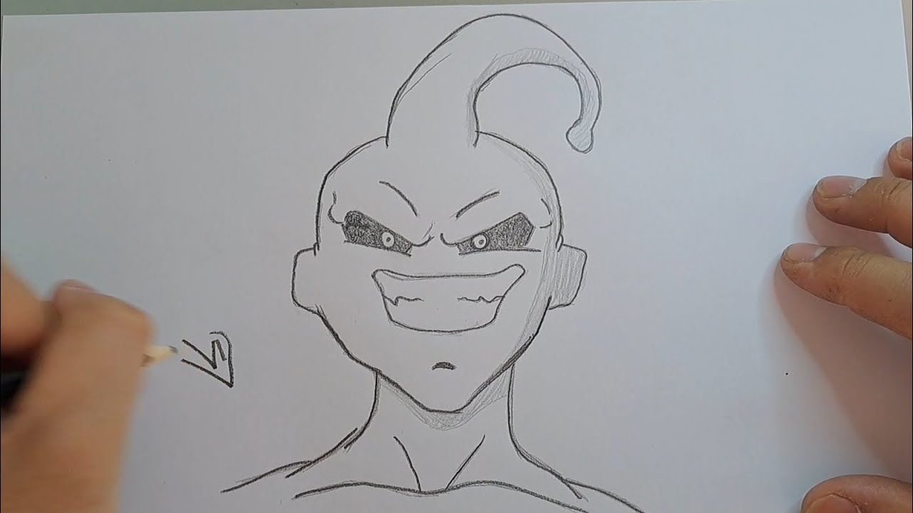 Drawing Majin Boo | Dragon ball | Step by Step - YouTube