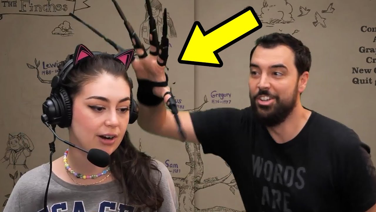 Evan jump scares Katelyn with PERFECT timing - YouTube
