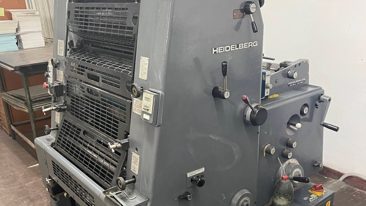 gto 46 machine 4 colour printing) 8000 speeds running #printmedia # ...