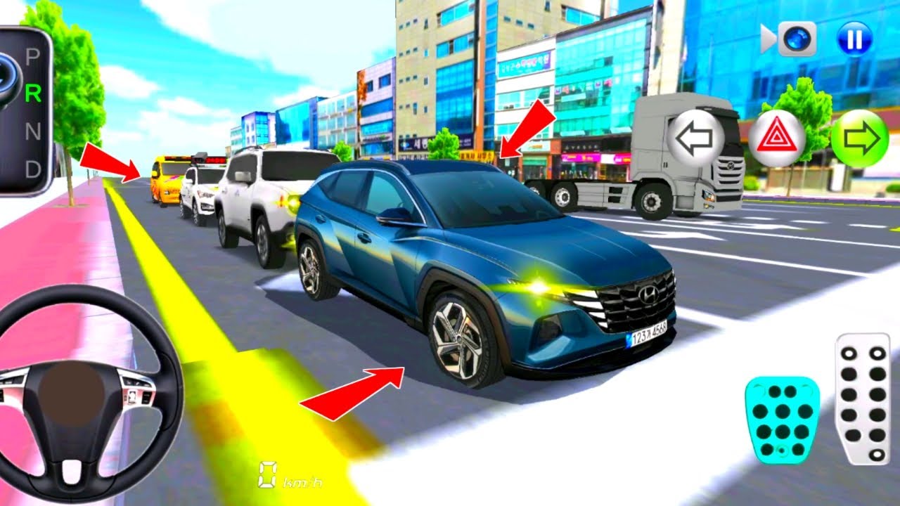 Expansive car driving among many cars || 3D Driving Class Gameplay ...