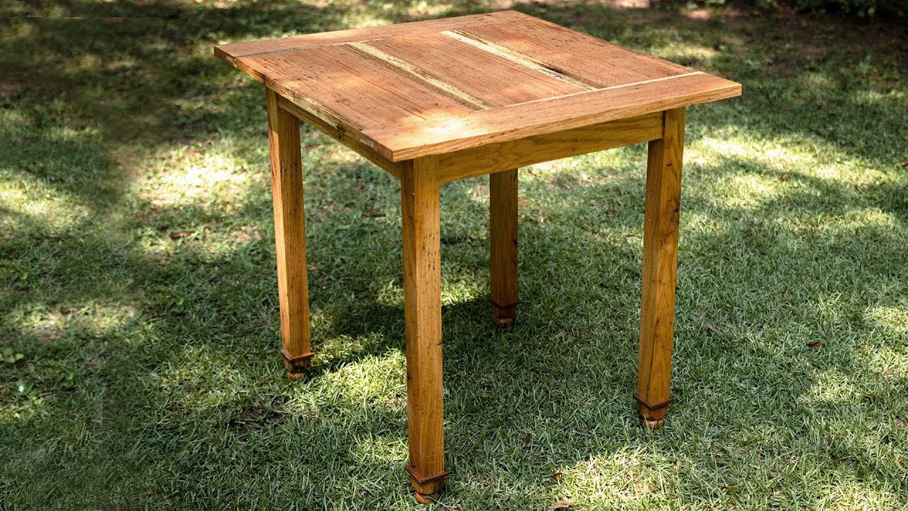 How to Build a Red Oak Rustic Dining table - YouTube