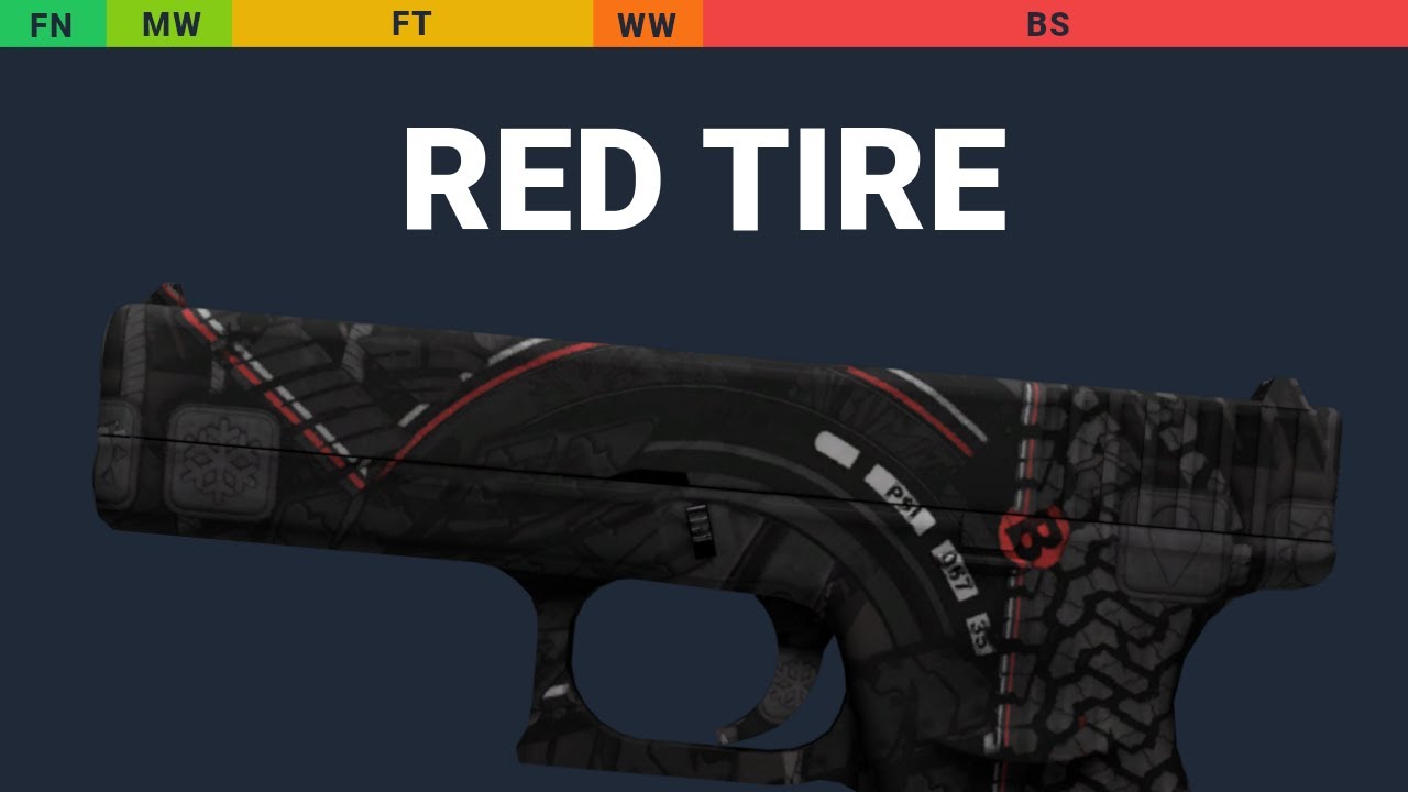 Glock-18 Red Tire - Skin Float And Wear Preview - YouTube