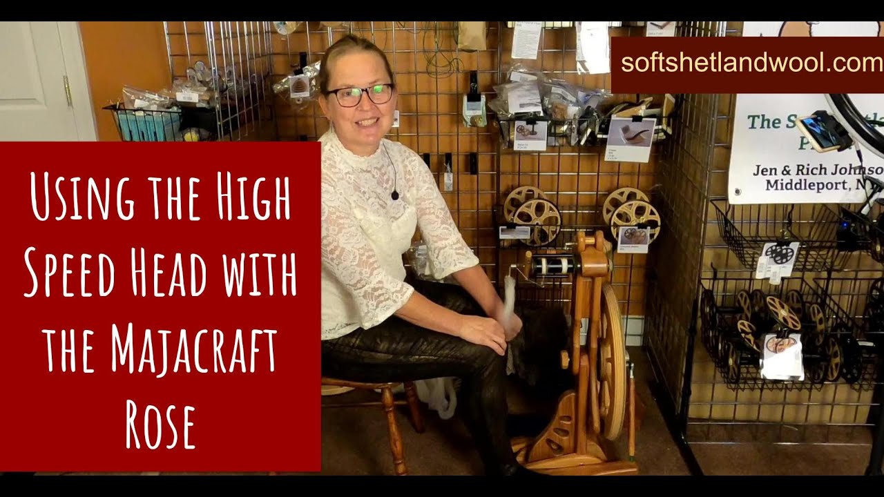 Spinning with the High Speed Head on the Majacraft Rose Spinning Wheel ...