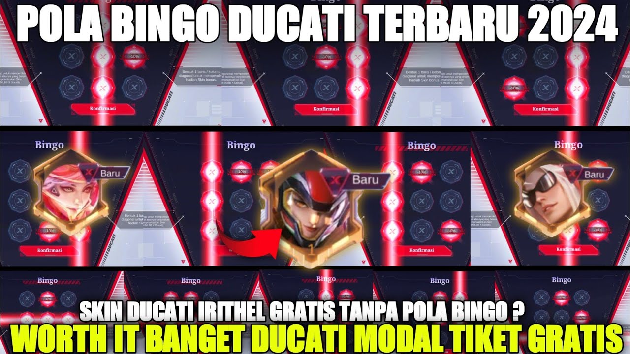REST AREA!! SEMUA POLA EVENT DUCATI BINGO SKIN LEOMORD DUCATI | 40TIKET ...