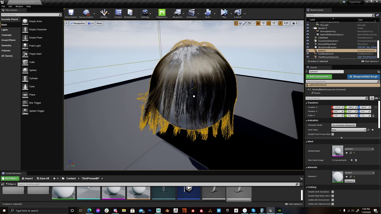 UE4 Xgen Hair Test - YouTube
