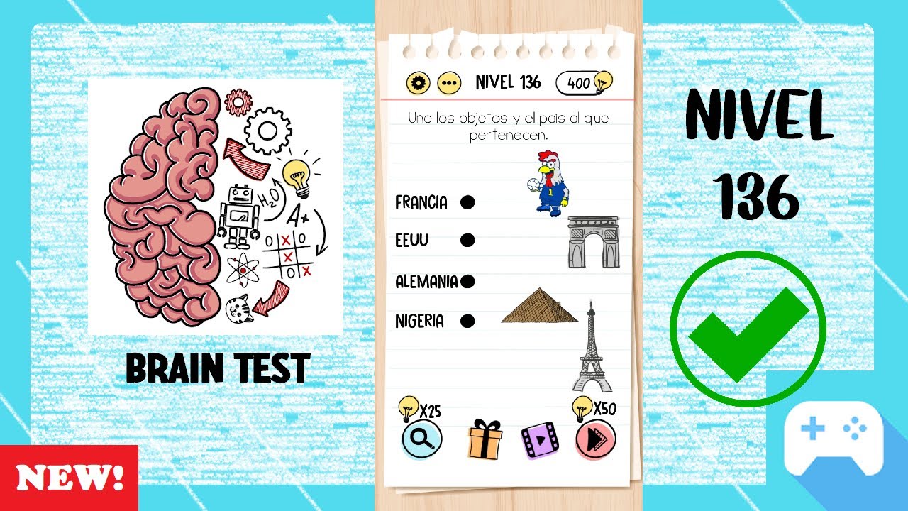 Brain Test | Nivel 136 - Une los objetos y el país al que pertenecen ...