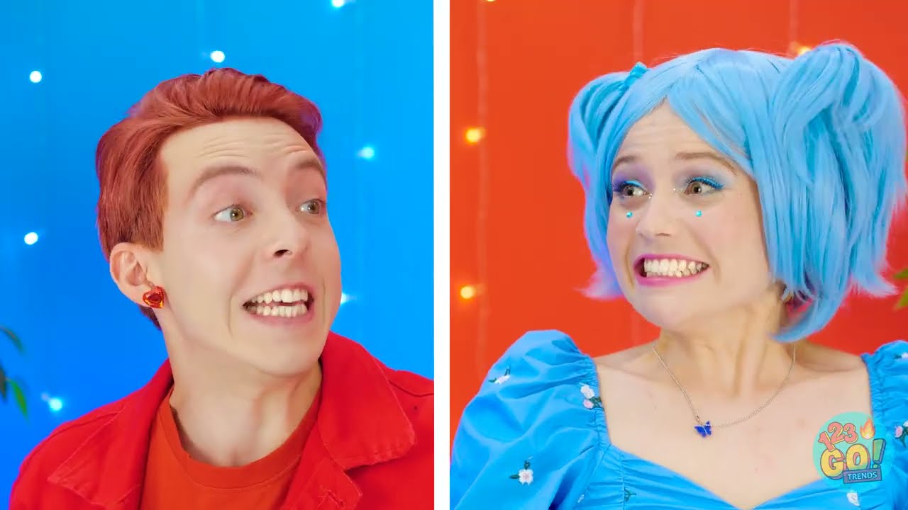 RED VS BLUE COLOR FOOD CHALLENGE || Last To STOP Eating Wins! 24 Hours ...