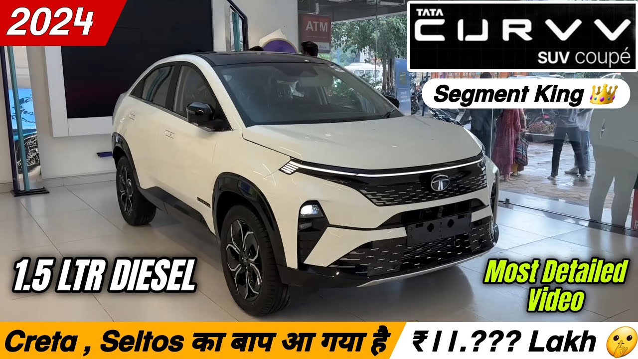 Tata Curvv Diesel Most Detailed Walkaround Review | Tata Curvv 2024🔥 ...