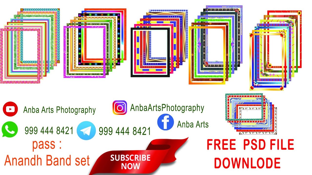 Photo Frame Border Psd Free Download || Frame Border 2021 || Anba Arts ...