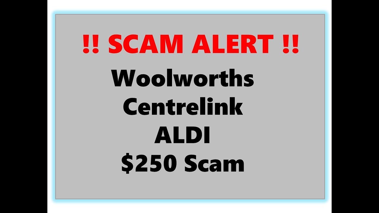 Woolworths ALDI Centrelink $250 Facebook Scam - YouTube