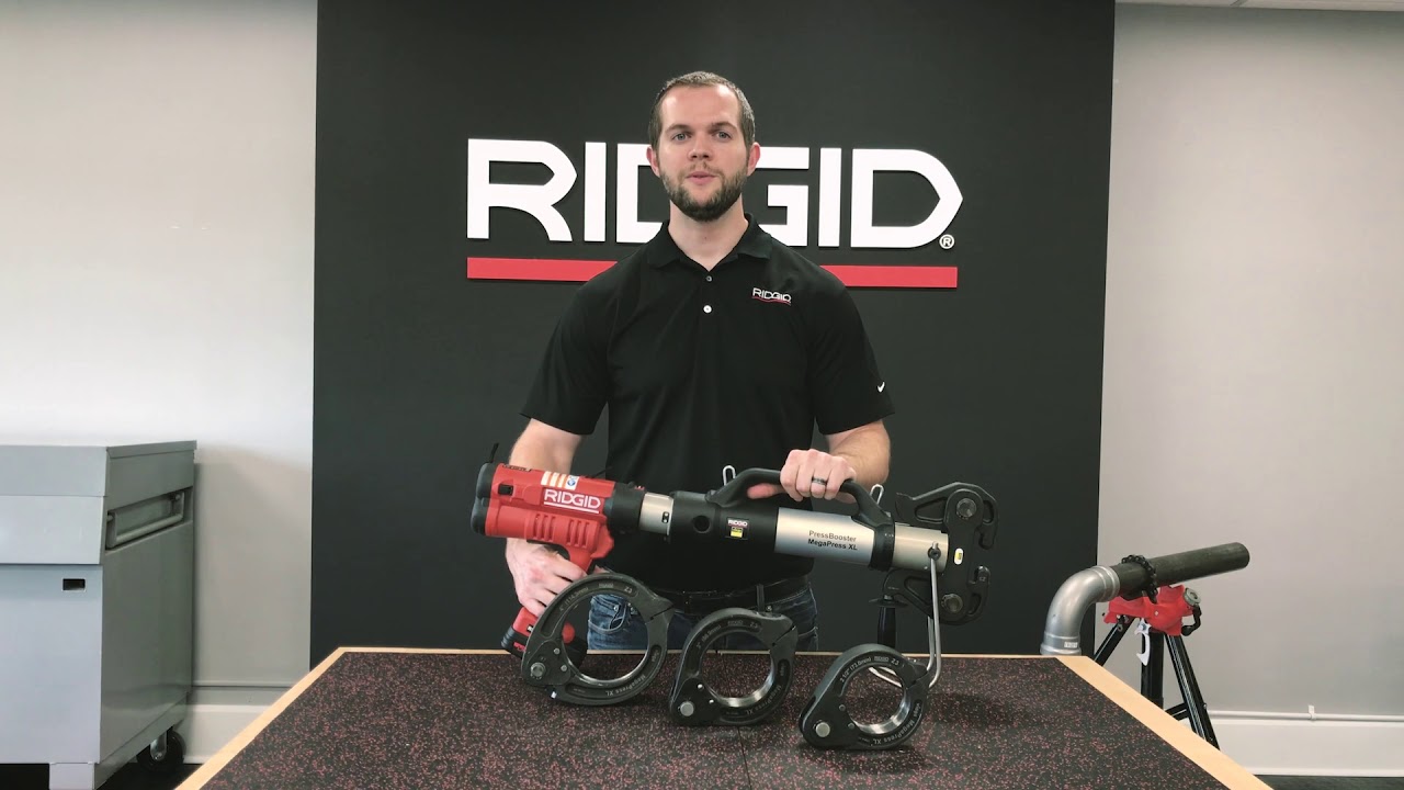 RIDGID Press Booster – For Use With Viega MegaPress XL - YouTube