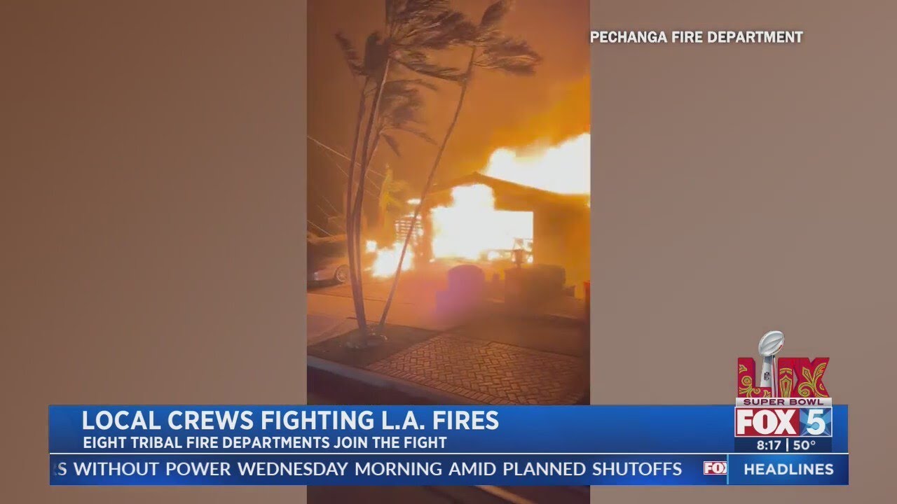 Local Crews Fighting L.A. Fires - YouTube