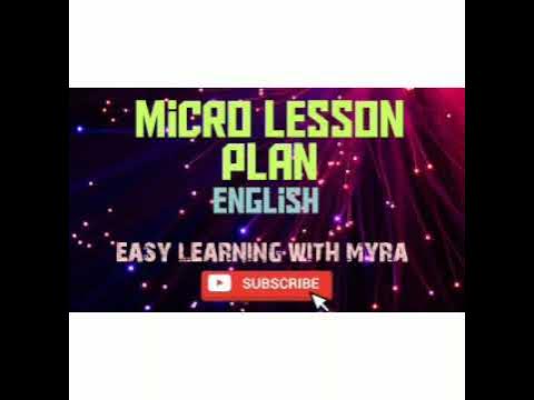 MICRO LESSON PLAN IN ENGLISH||B.Ed micro lesson plan||2nd semester ...