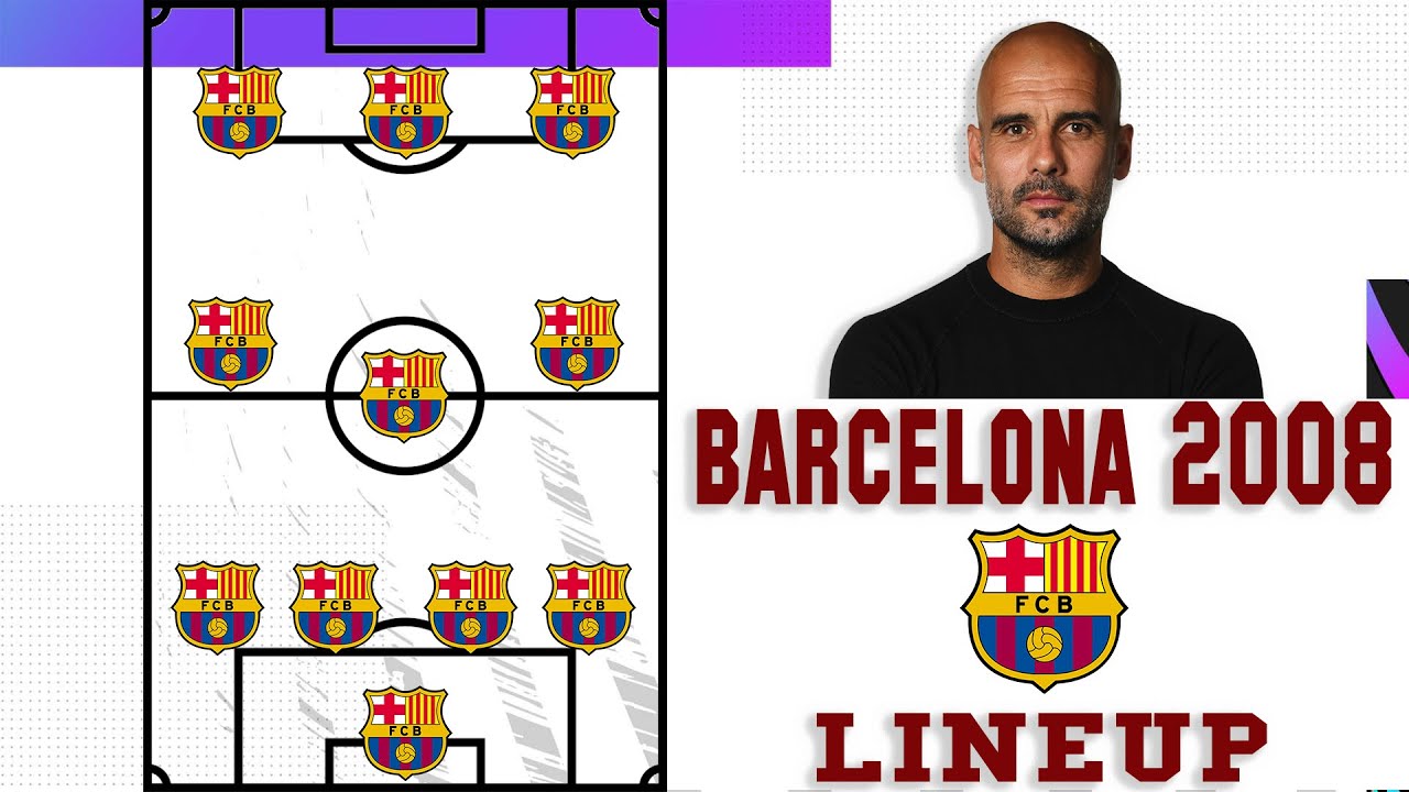 Pep Guardiola Lineup For Barcelona 2008/2009 ( This Lineup Won the ...