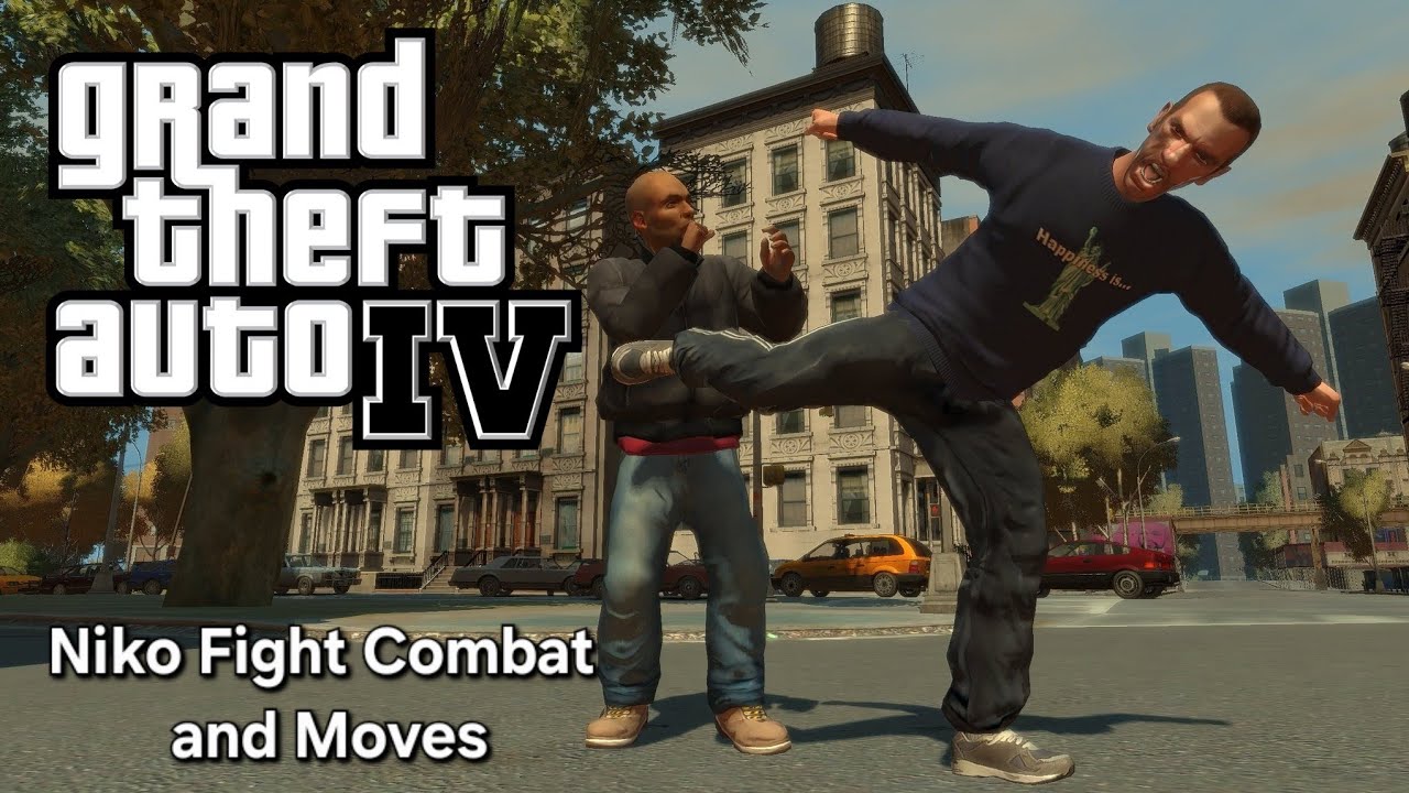 Grand Theft Auto IV - Niko's Fight Combat and Moves - YouTube