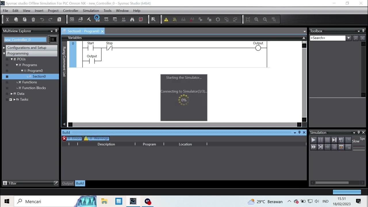 Sysmac Studio Offline Simulation For PLC Omron NX - YouTube
