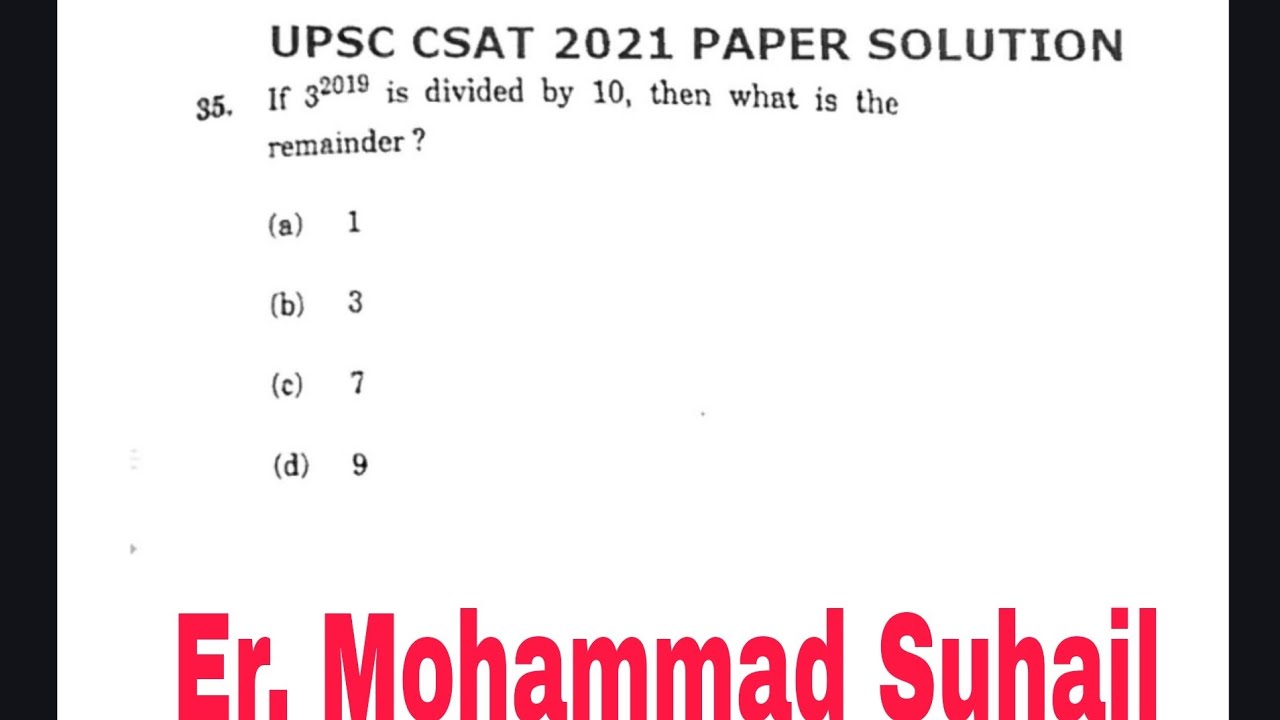 UPSC CSAT PAPER 2021 SOLUTIONS - YouTube