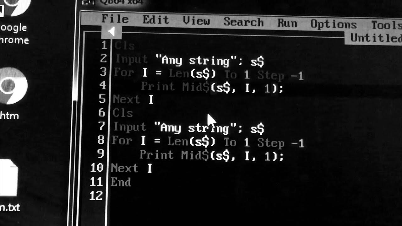 how to reverse words and sentences in qbasic ? - YouTube
