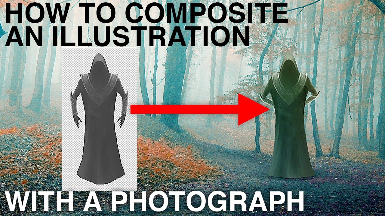 How To Composite An Illustration With A New Background Photo In Adobe ...