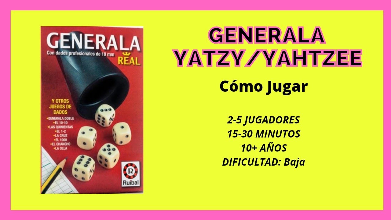 Generala / Yahtzee cómo jugar a este tienta la suerte legendario - YouTube