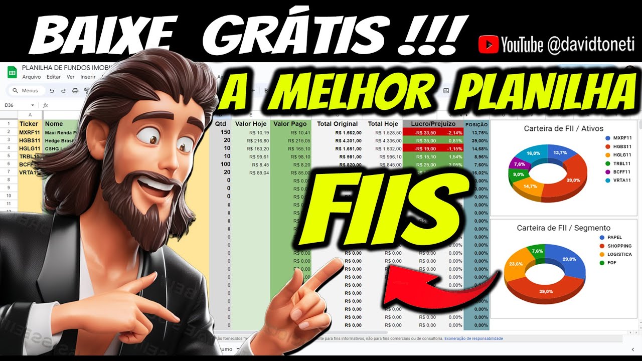 A Melhor Planilha para Gerenciar Fundos Imobiliários e Dividendos! Grátis! - YouTube