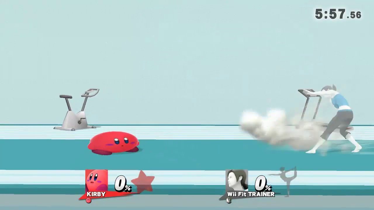 Kirby's Crouch vs. Wii Fit BOT - YouTube