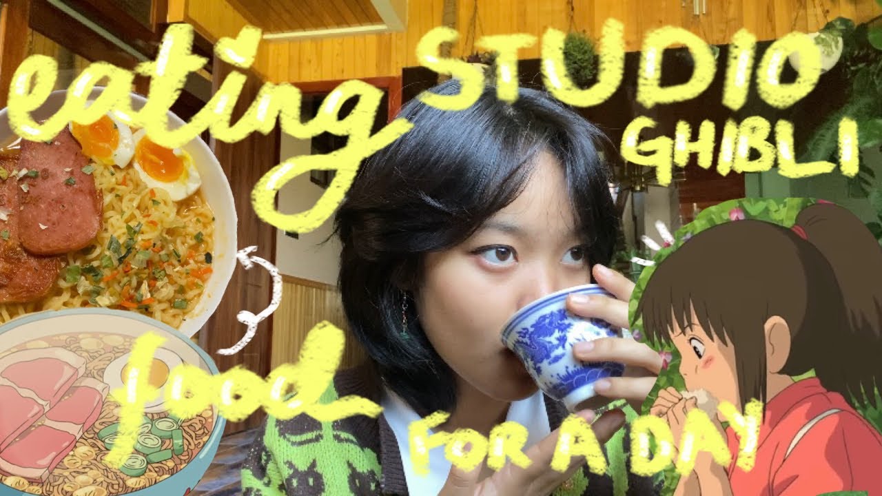 Eating studio ghibli foods for a day 🥓🍙 + a day in my life! - YouTube