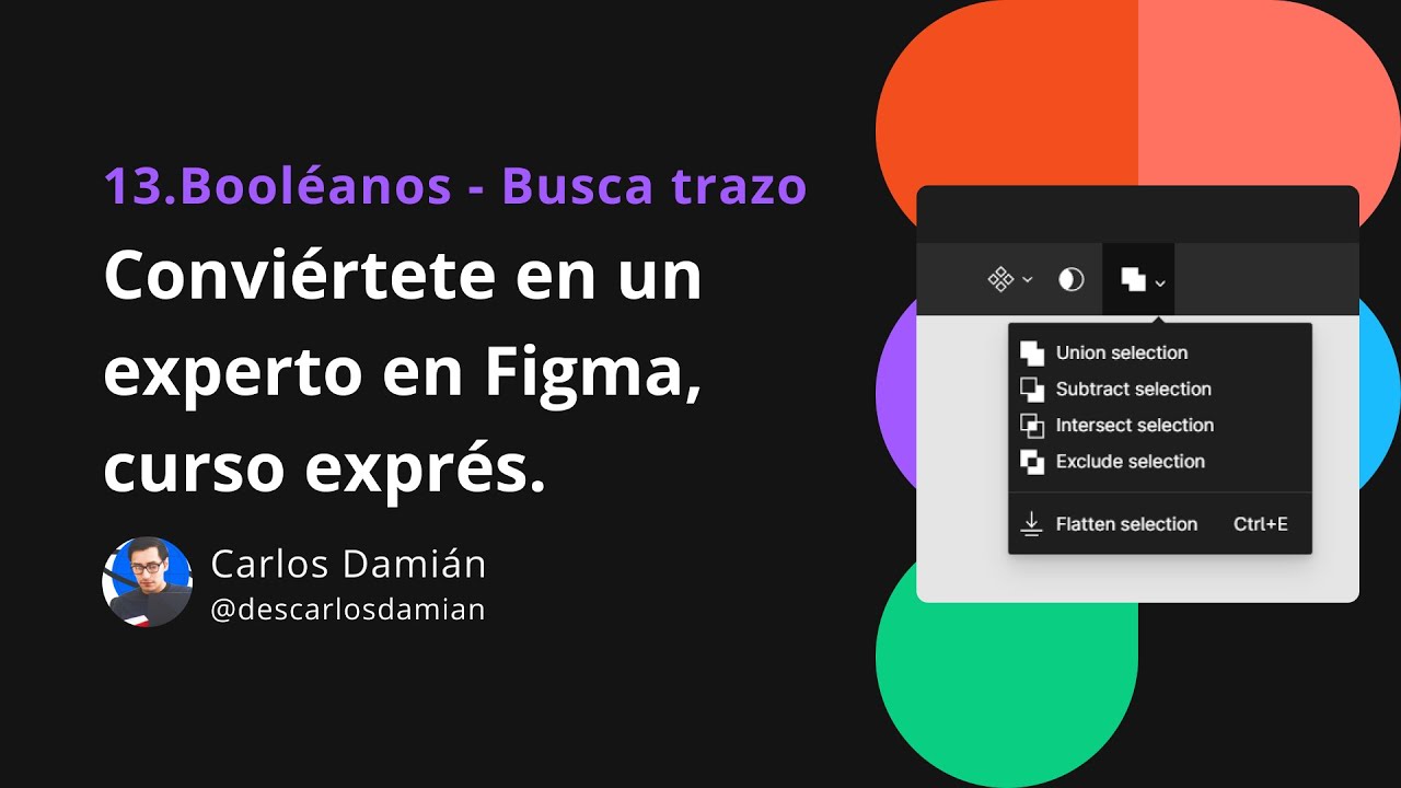 🖍️Tutorial #13 Booléanos - Busca trazos - Pathfinder | Curso Figma ...