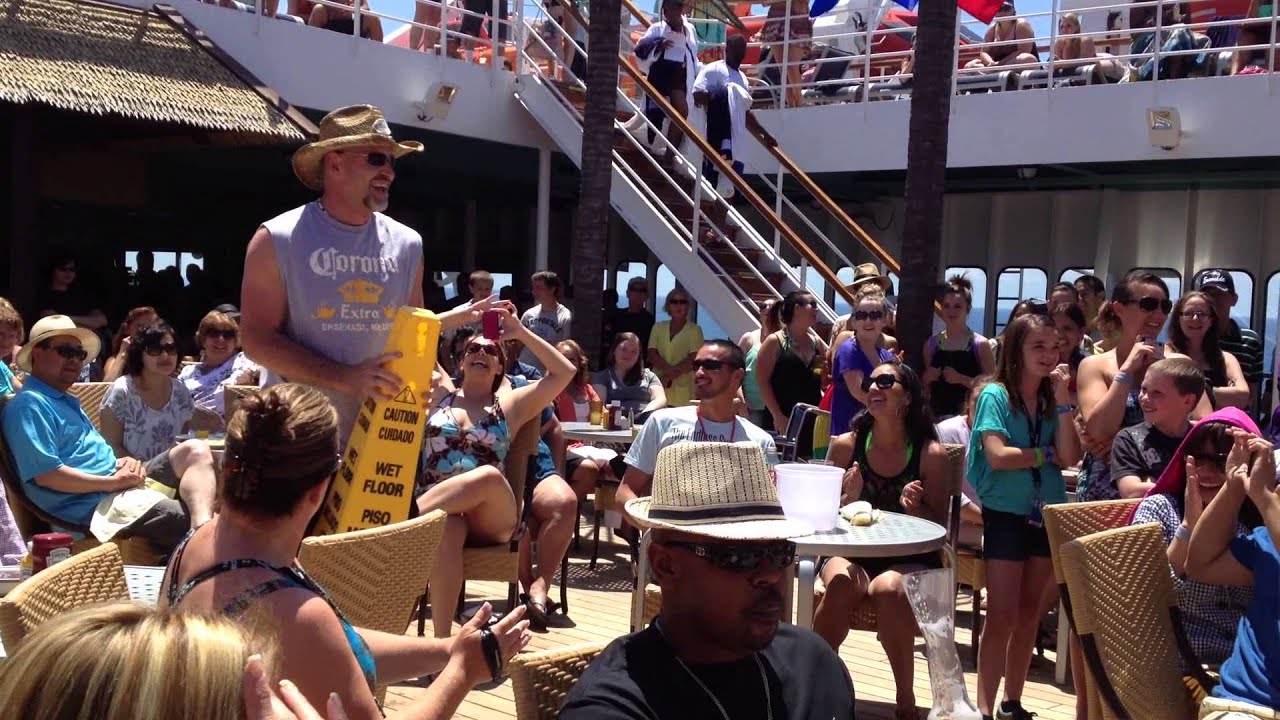 Hairy Chest contest on cruise 5 - YouTube
