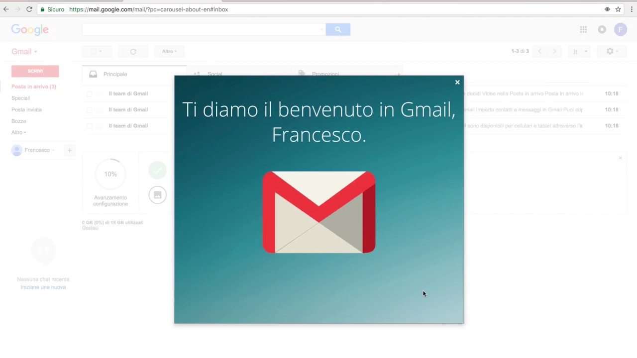 Creazione account Google Gmail - GUIDA per principianti 2017 - YouTube