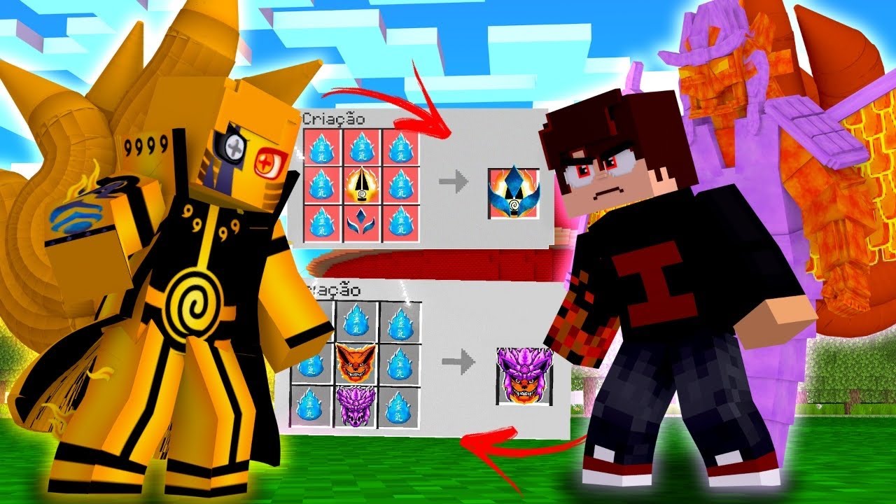 MINECRAFT MAS... KARMA DA KURAMA VS SUSANOO DA KURAMA 𝗡𝗢 MINECRAFT ...