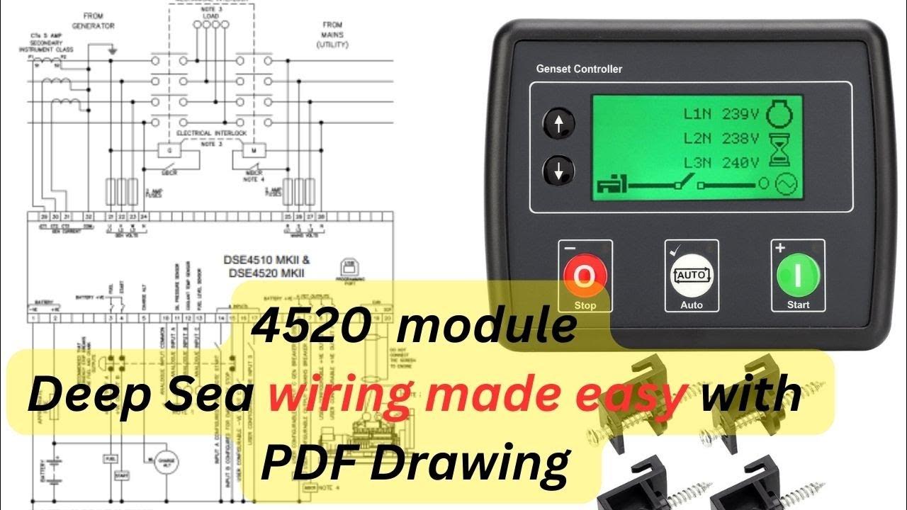 Deep Sea ATS and AMF Module 4520 installation with the help of Drawing PDF Explained in detail ...