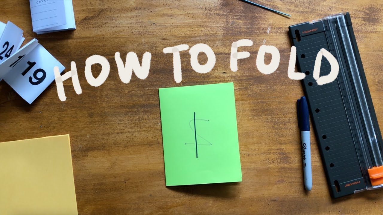 How to fold a quarter page zine | ASMR - YouTube