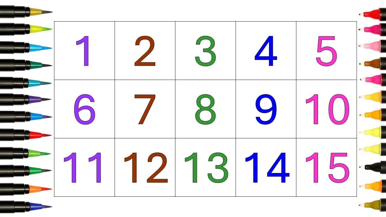 Learn Counting Number from 1 to 15 | Tracing Numbers | Number for ...