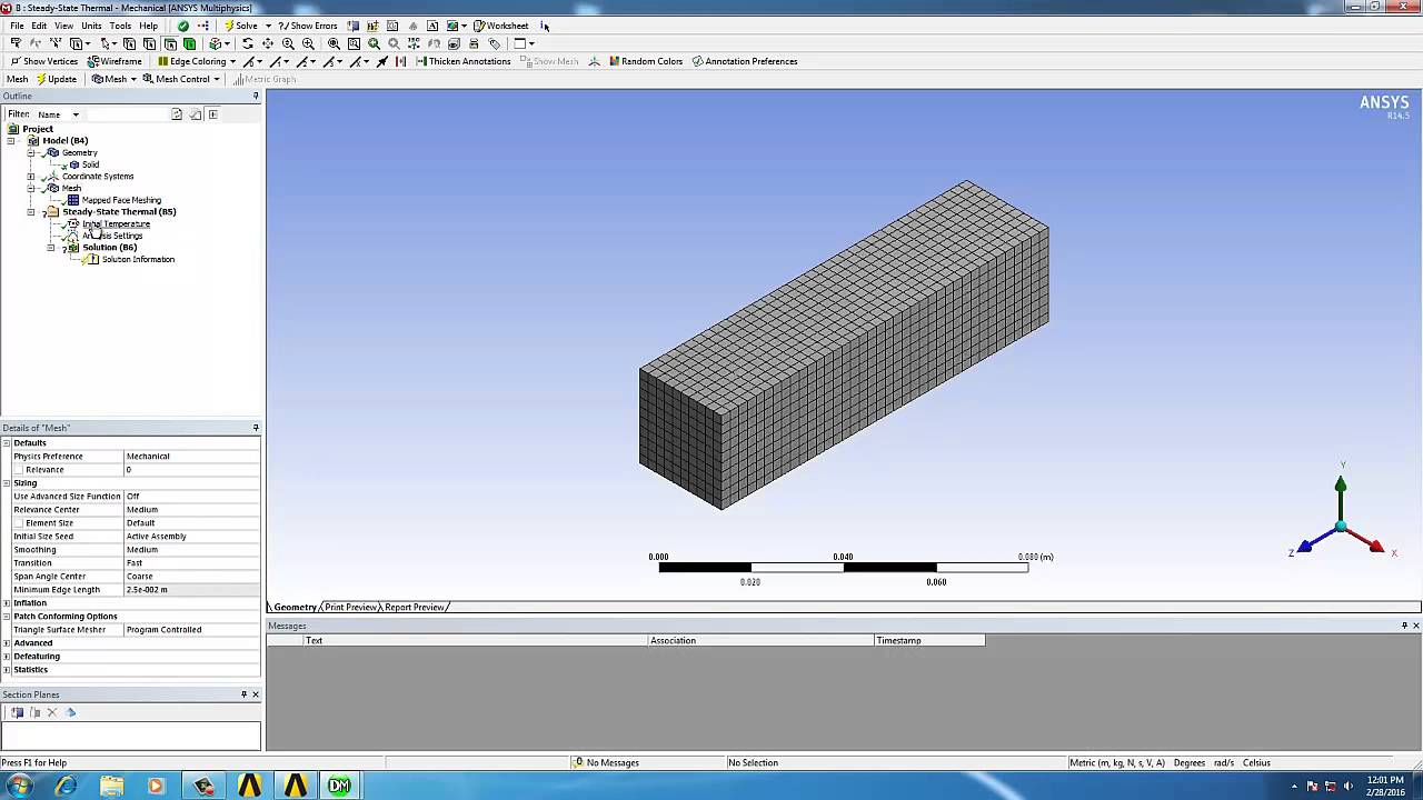 Transient heat flow analysis of a Rod in ansys WORKBENCH - YouTube