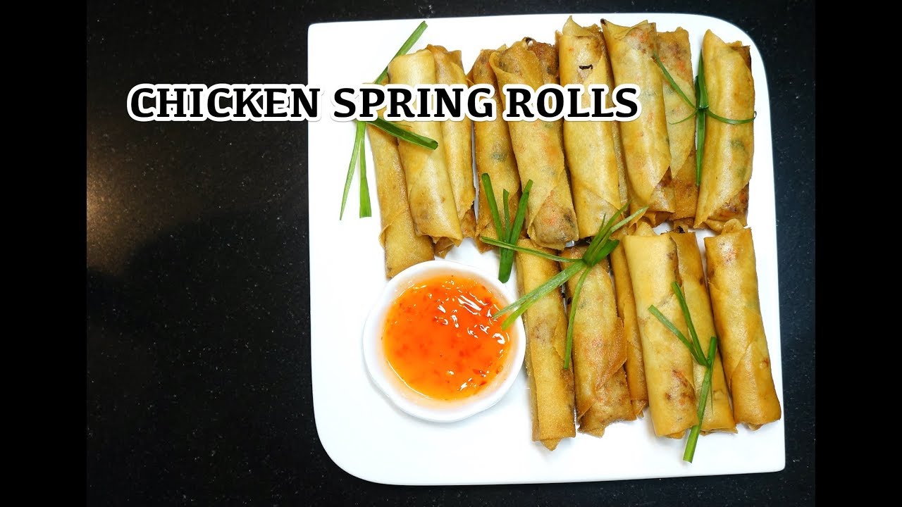 Chicken Spring Rolls - How to make Spring Rolls - Chinese Rolls - YouTube