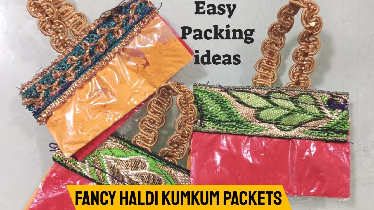 haldi kumkum packets | easy fancy haldi kumkum packets diy | how to ...