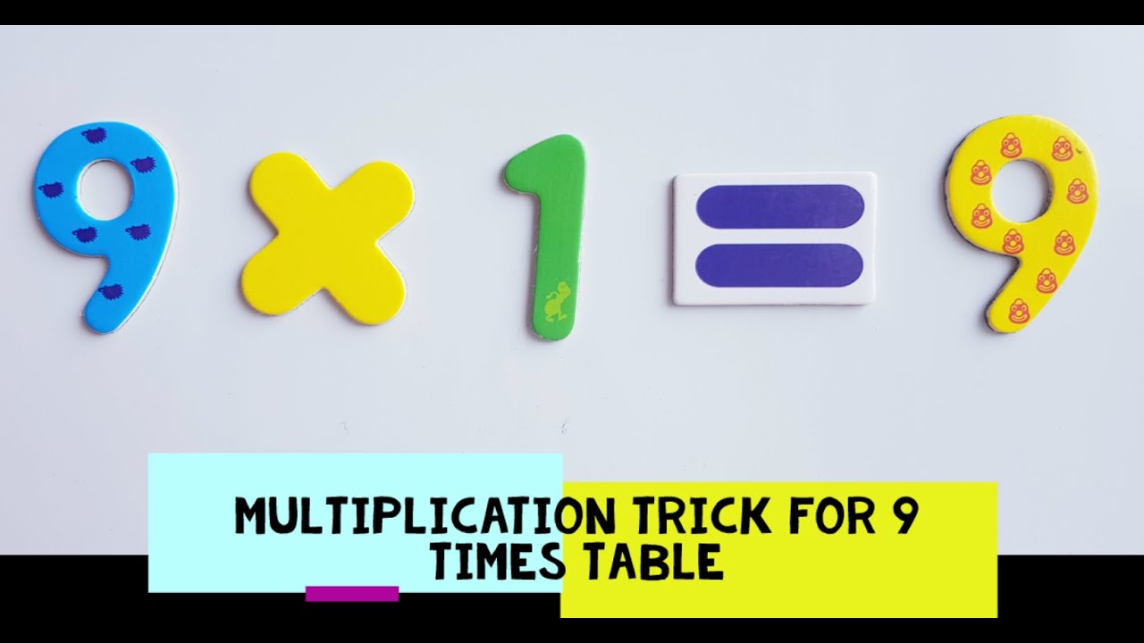 Quick trick to learn 9 times table - YouTube