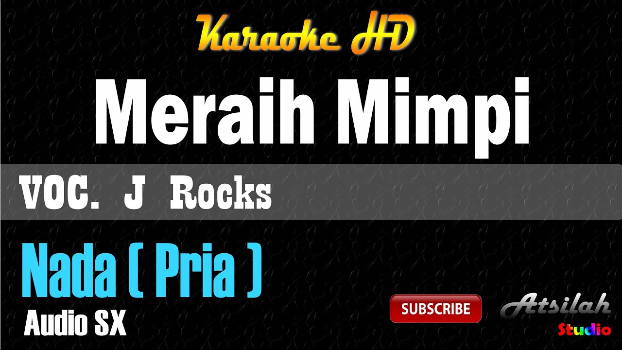 Meraih Mimpi Karaoke Lirik JRocks Nada Pria - YouTube