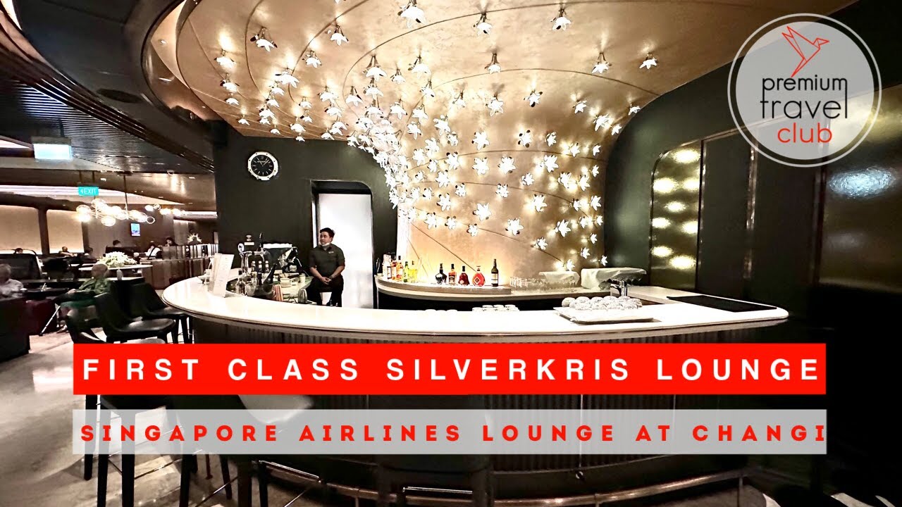First Class Lounge Singapore Airlines SilverKris at Changi Airport - YouTube