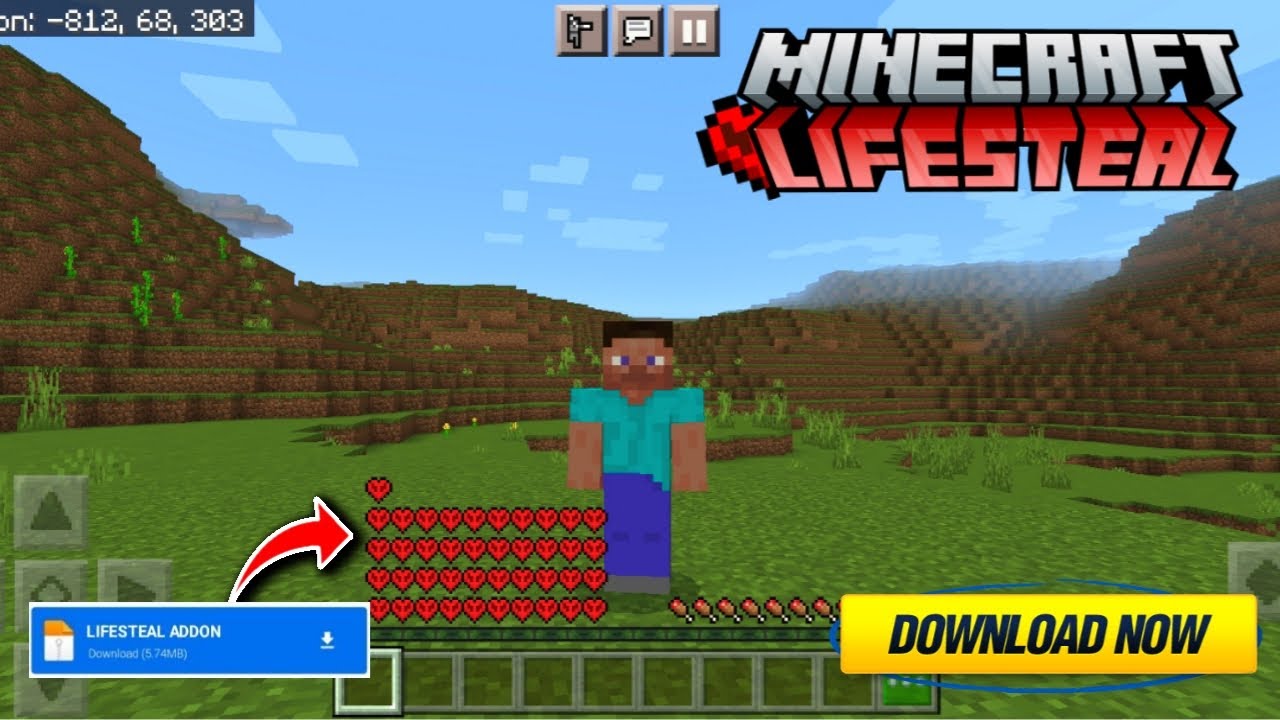 LifeSteal Mod For Minecraft Pocket Edition | How To Play LifeSteal Smp ...