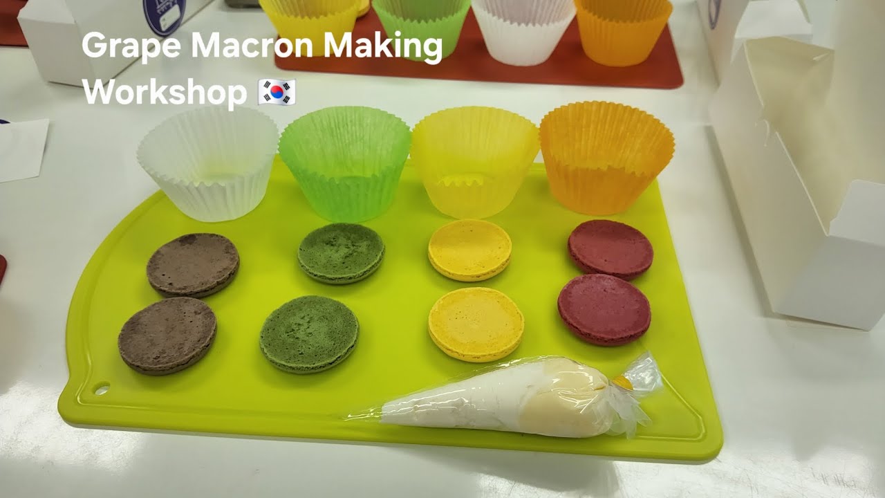 Grape Macron Making Workshop || Anseong || Korea - YouTube