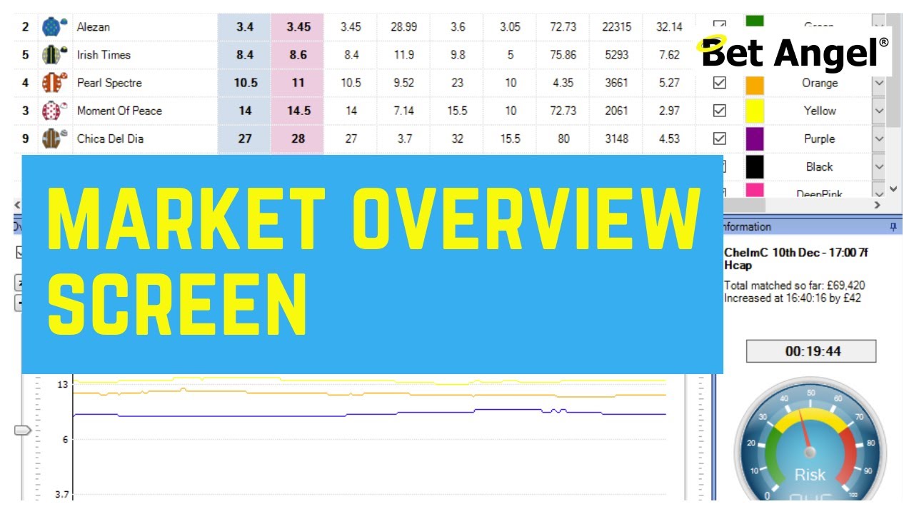Befair trading software | Bet Angel | Market Overview Screen - YouTube