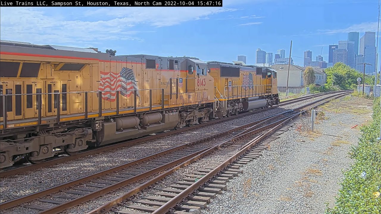 LIVE Trains (ARCHIVED) | Houston, Texas 4K (Sampson Street North Cam ...