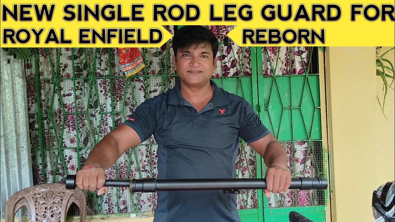 How to install single rod leg guard for bike Royal Enfield Reborn - YouTube