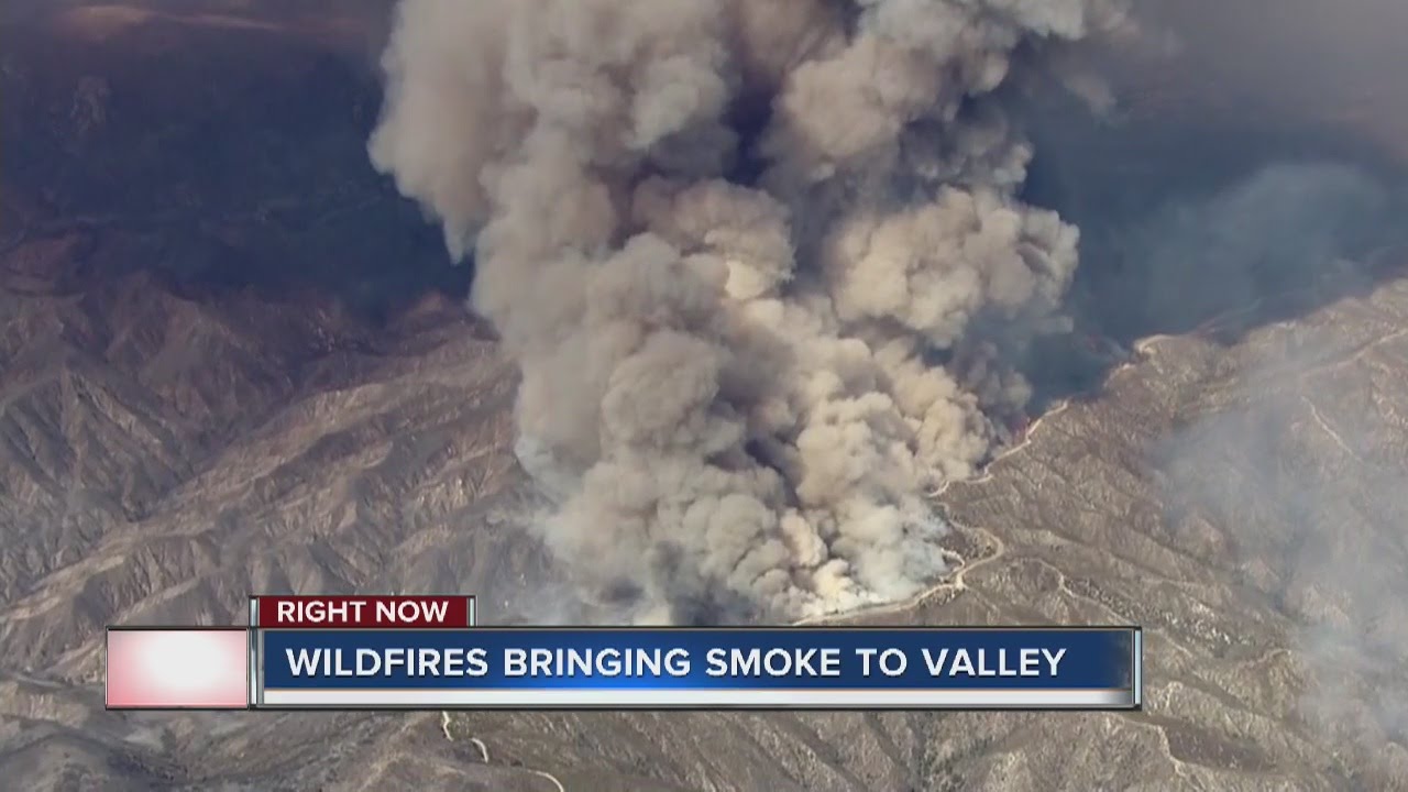 Wildfire haze in the Las Vegas valley - YouTube