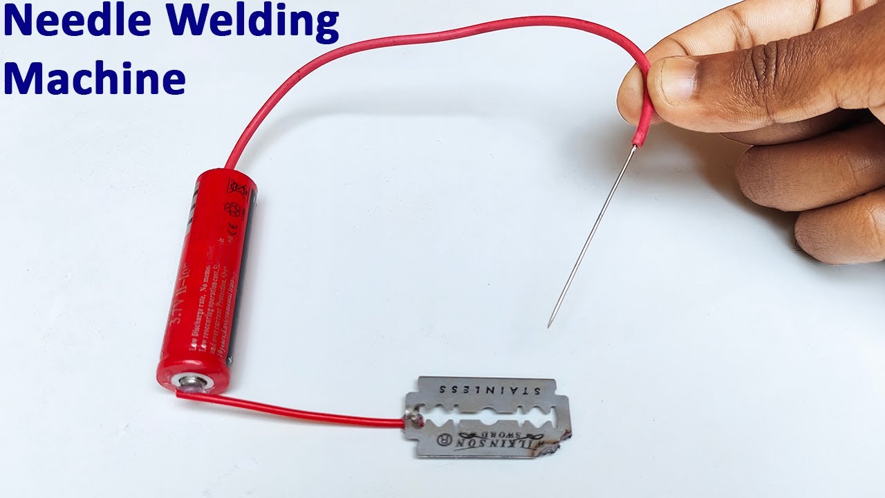 How To Make Simple Needle Welding Machine At Home With Blade | Diy 12V ...